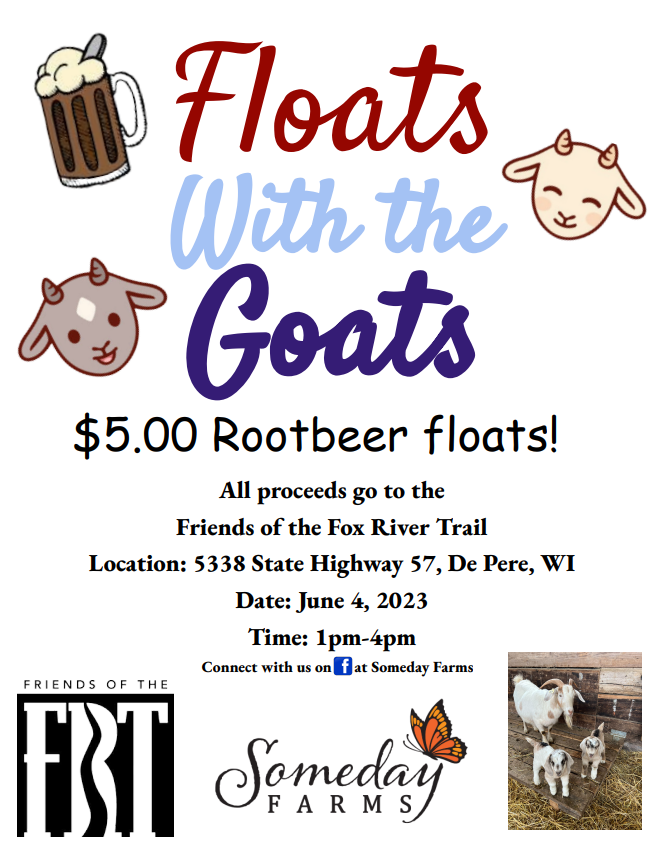 Floats with the Goats – June 4 – Friends of the Fox River Trail